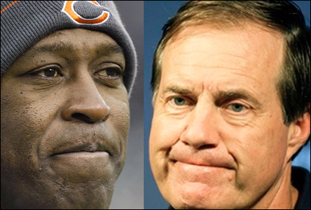Lovie and Belichick begin war of mumbled words and blank stares | The ...