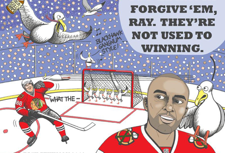 Heckler Cartoon: Wrigley Field Seagulls jump on Hawks bandwagon | The ...